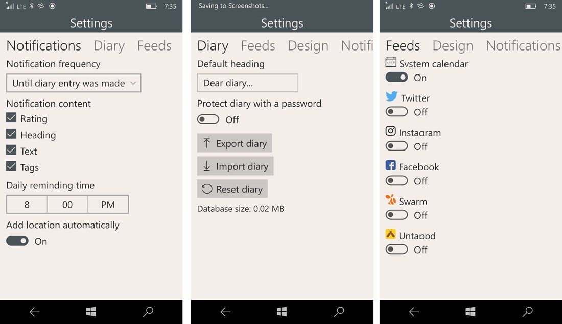 DailyDiary is a Windows 10 app for documenting life's highs and lows ...