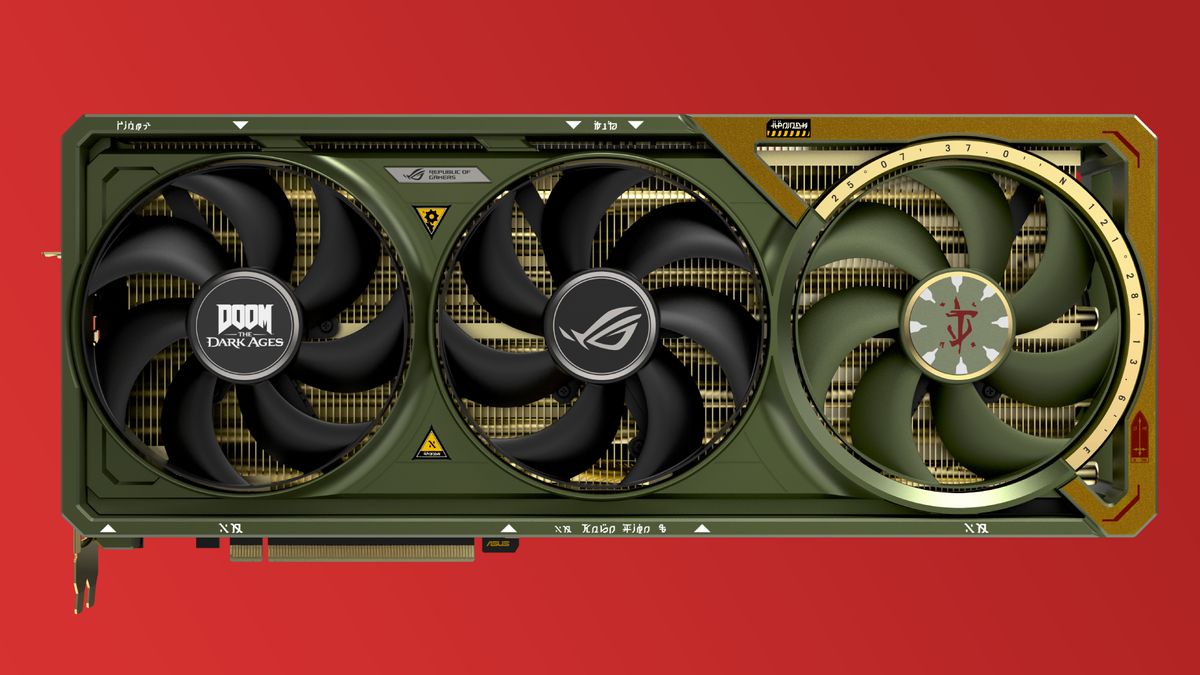 This Doom-themed Asus RTX 5080 is here just in time for some medieval ...
