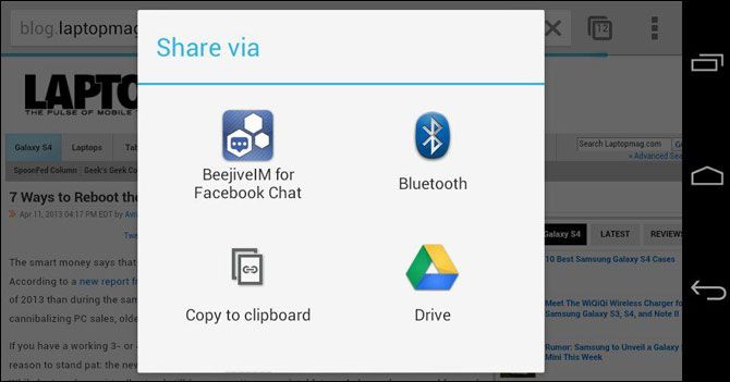 Edit the Share Menu in Android: How To | Laptop Mag