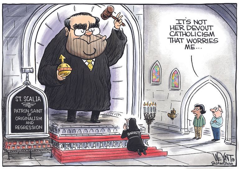 Political Cartoon U.S. Amy Coney Barrett Scalia | The Week