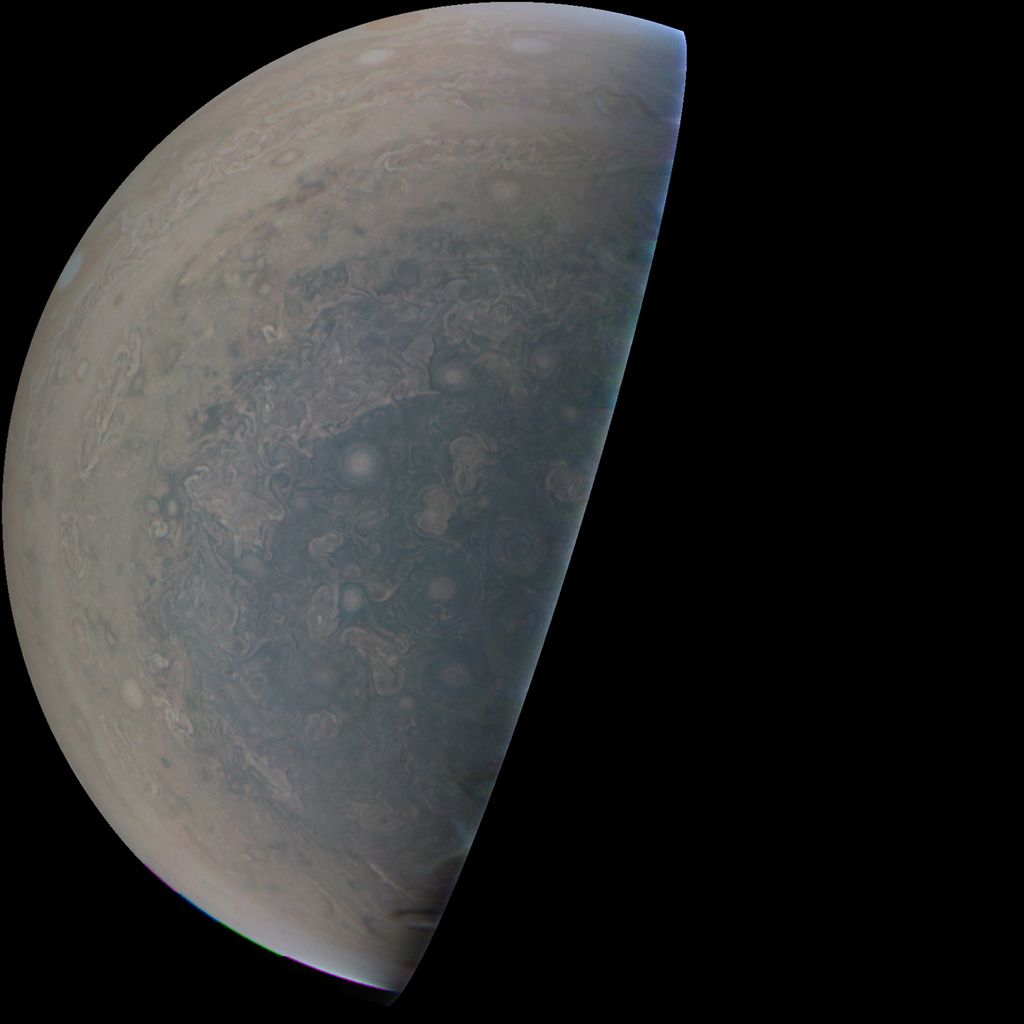 Jupiter's 'Antarctica' Swirls in New Flyby Photo | Space