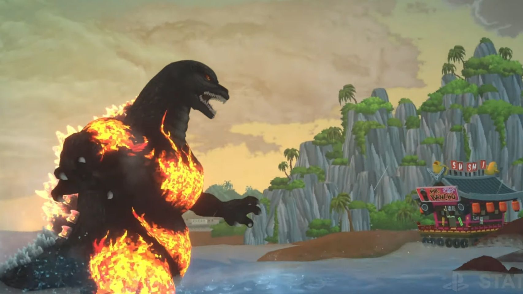 Hope you're hungry for Godzilla sushi, because the legendary kaiju is ...