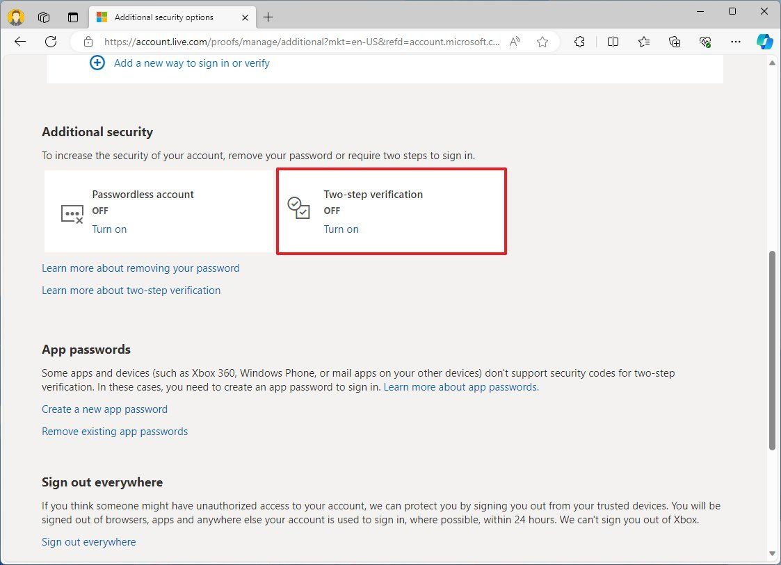 How to set up two-factor authentication (2FA) on a Microsoft account ...
