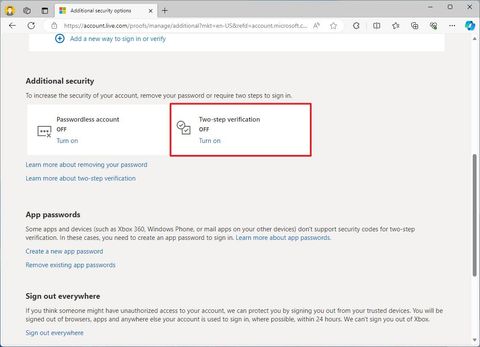 How to set up two-factor authentication (2FA) on a Microsoft account ...