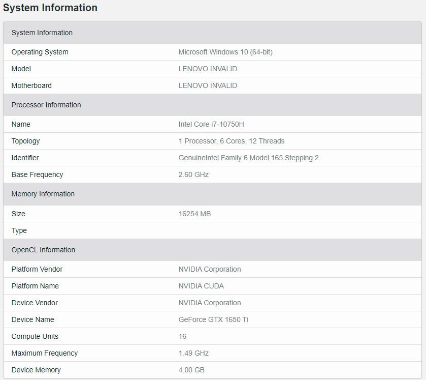 Nvidia GTX 1650 Ti Specs Listed in Benchmark Results | Tom's Hardware
