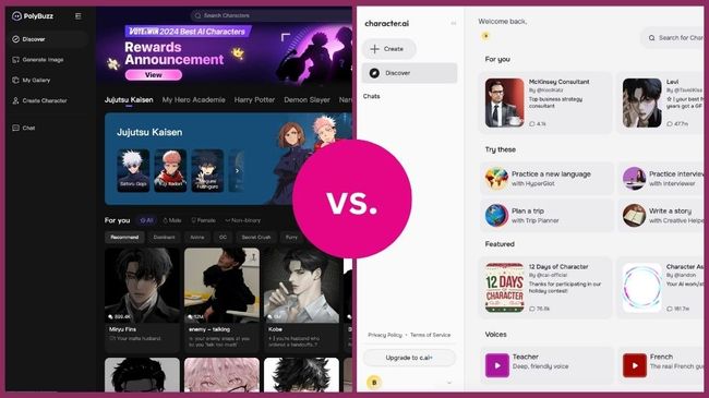 PolyBuzz (formerly Poly.AI) vs. Character AI: Generative AI becomes ...