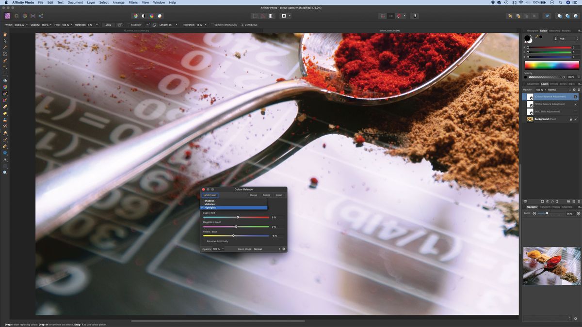 Reveal your true colors in Affinity Photo! How to correct color casts ...