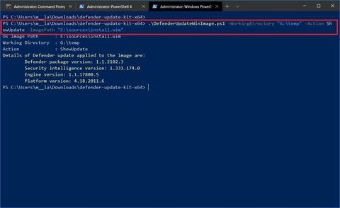 How to update Microsoft Defender Antivirus inside an install image of ...