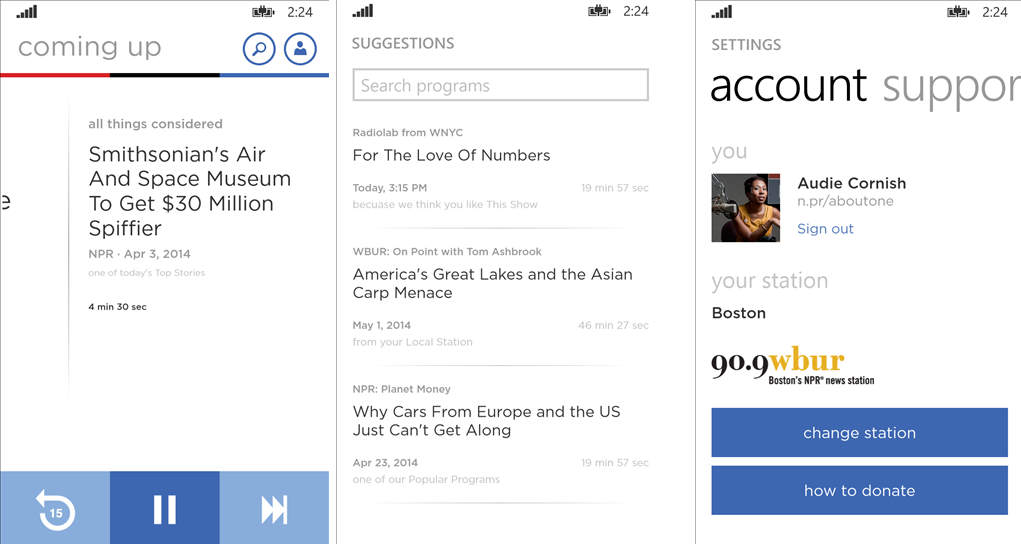 NPR One lands for Windows and Windows Phone as a gorgeous universal app ...