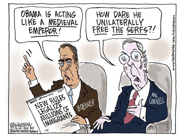 Political cartoon Obama executive powers GOP | The Week