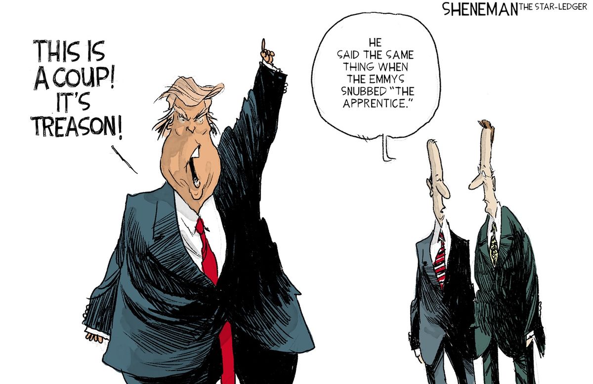 Political Cartoon U.S. Trump Impeachment Treason The Apprentice Snub ...