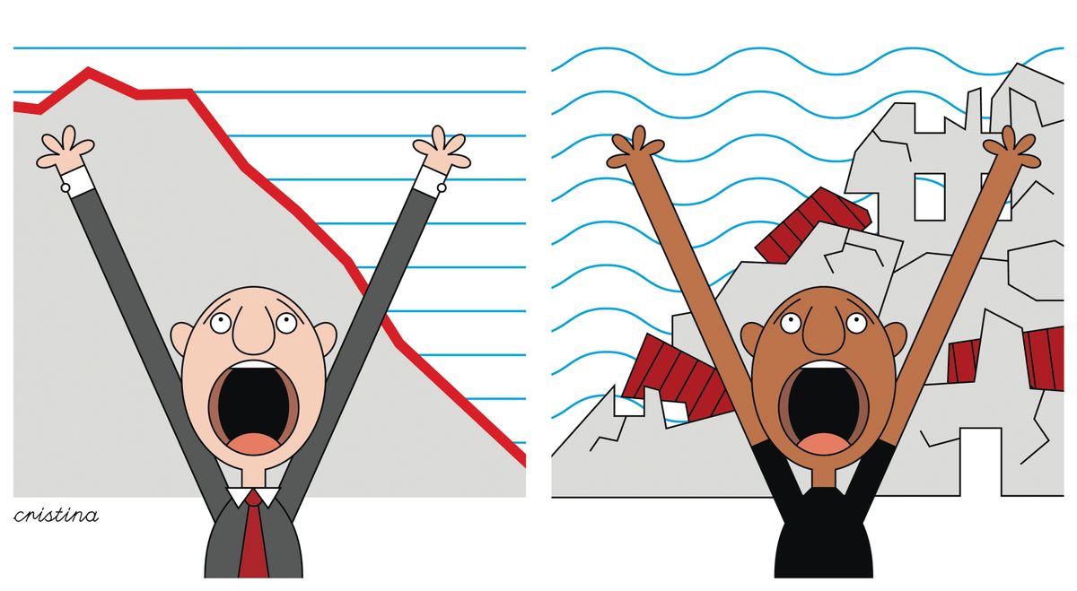 Editorial cartoon World Economy War | The Week