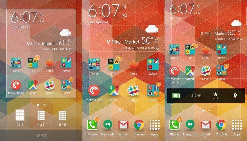 How to change the home screen app grid size on the Galaxy S6 | Android ...