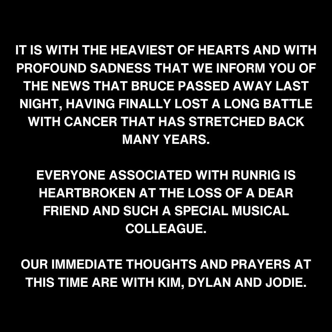 Runrig singer Bruce Guthro dies, aged 62 | Louder