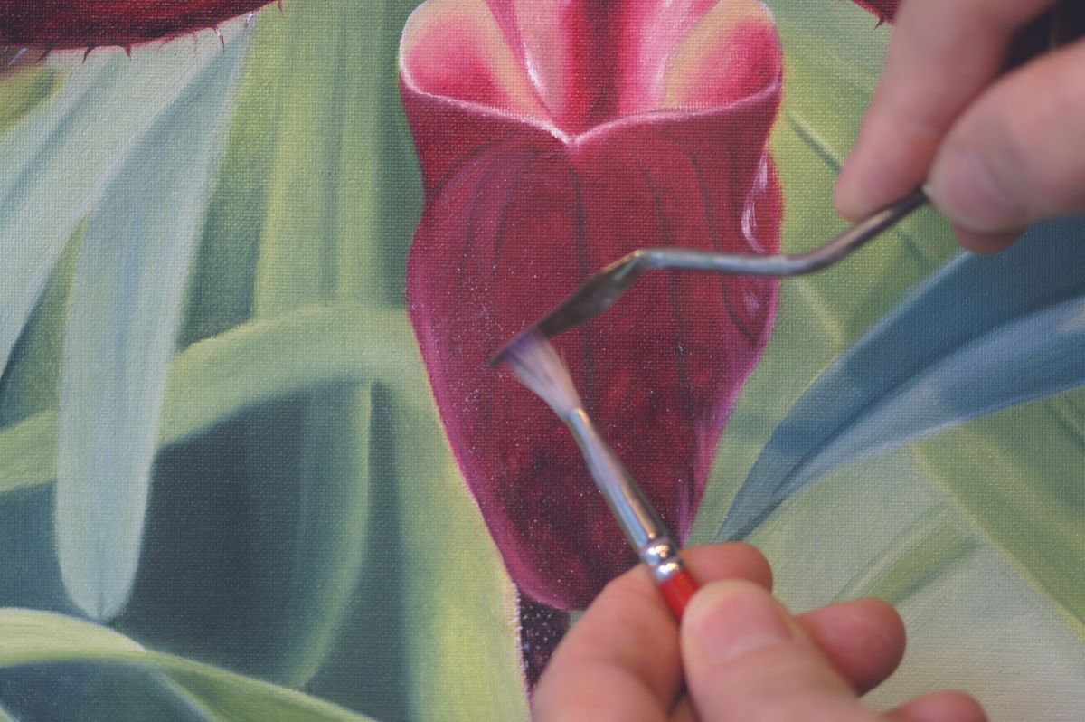 How to paint an orchid with oil paints | Creative Bloq