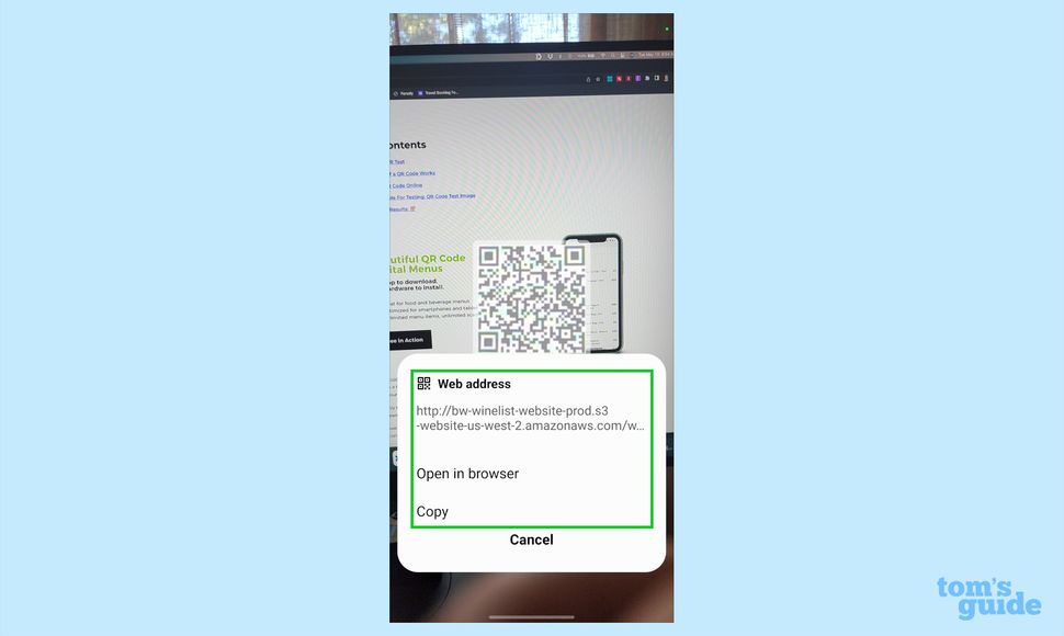How to scan QR codes on Samsung Galaxy S22 | Tom's Guide