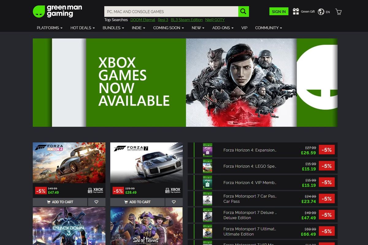Digital Xbox One games hit Green Man Gaming at discount prices ...