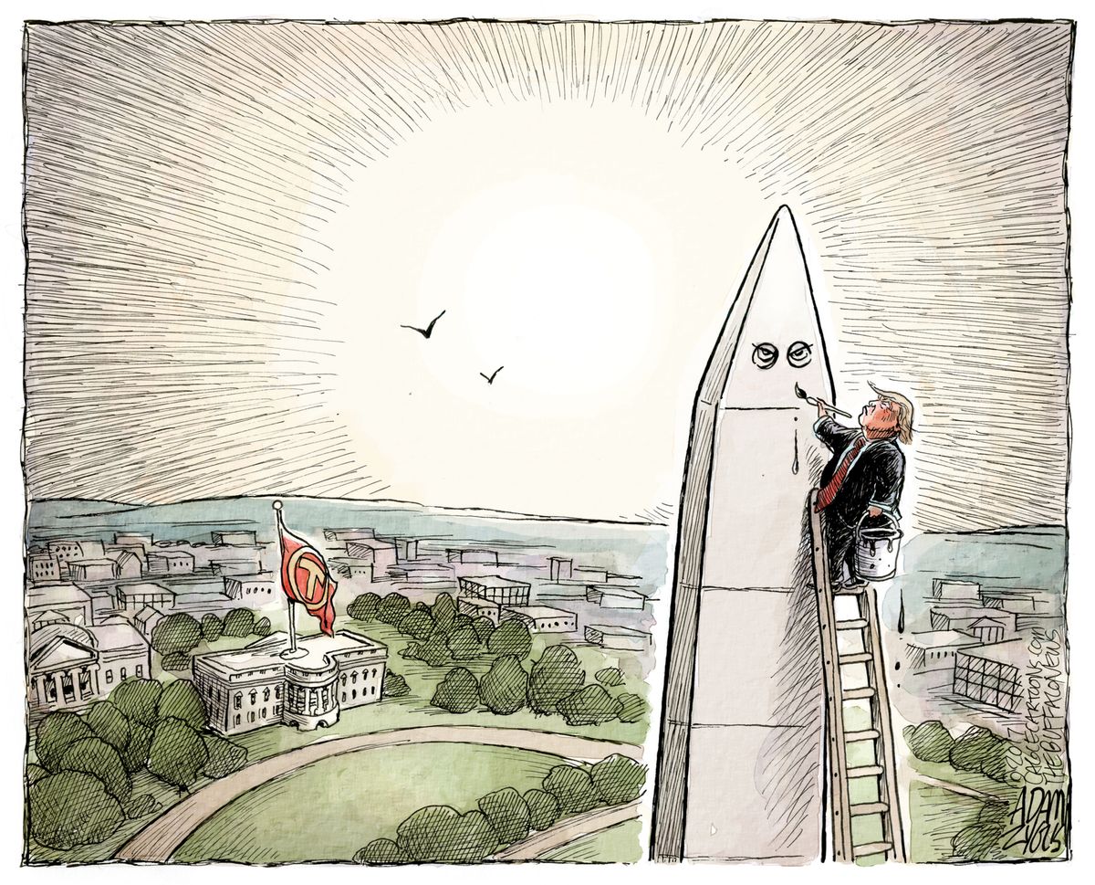 Political cartoon U.S. Trump KKK white supremacy | The Week
