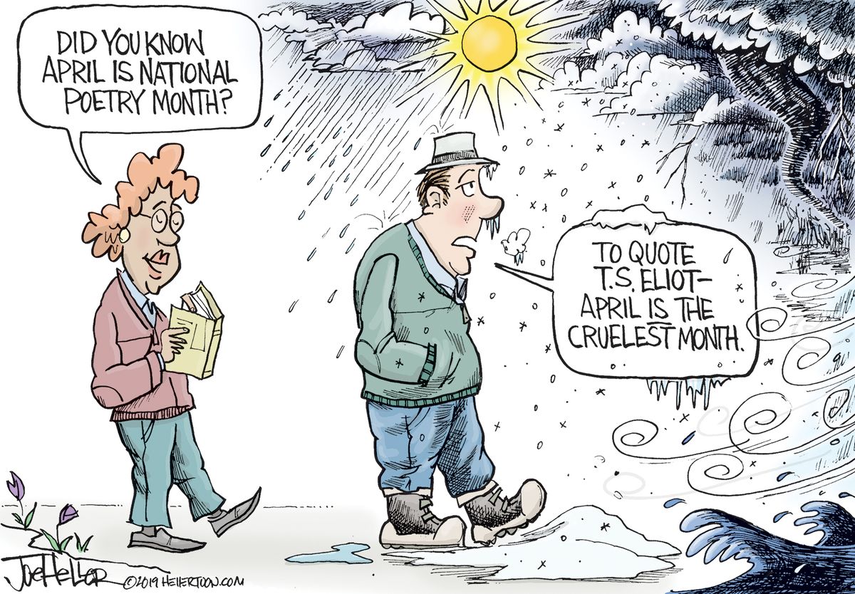 Editorial Cartoon U.S. National Poetry Month T.S. Elliot April | The Week