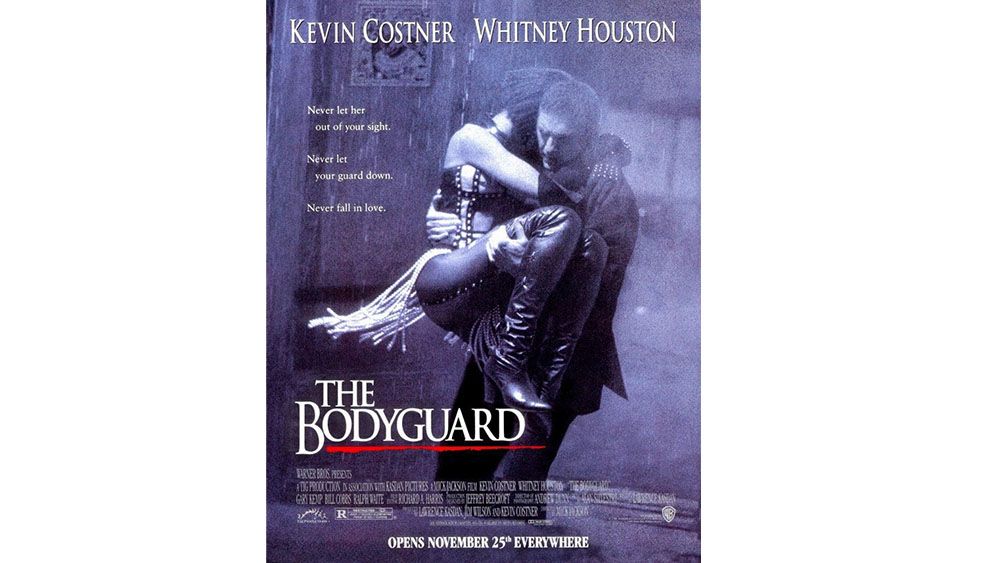 Wait, that isn't Whitney Houston in the iconic The Bodyguard poster ...