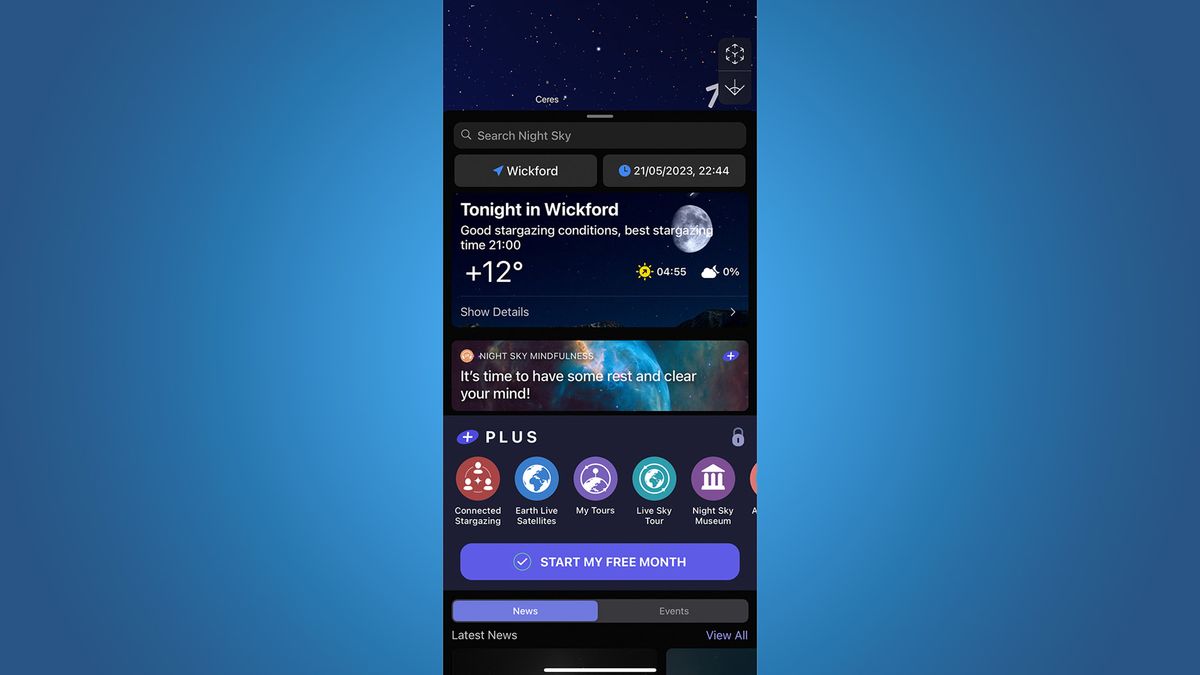 Night Sky stargazing app review | Space