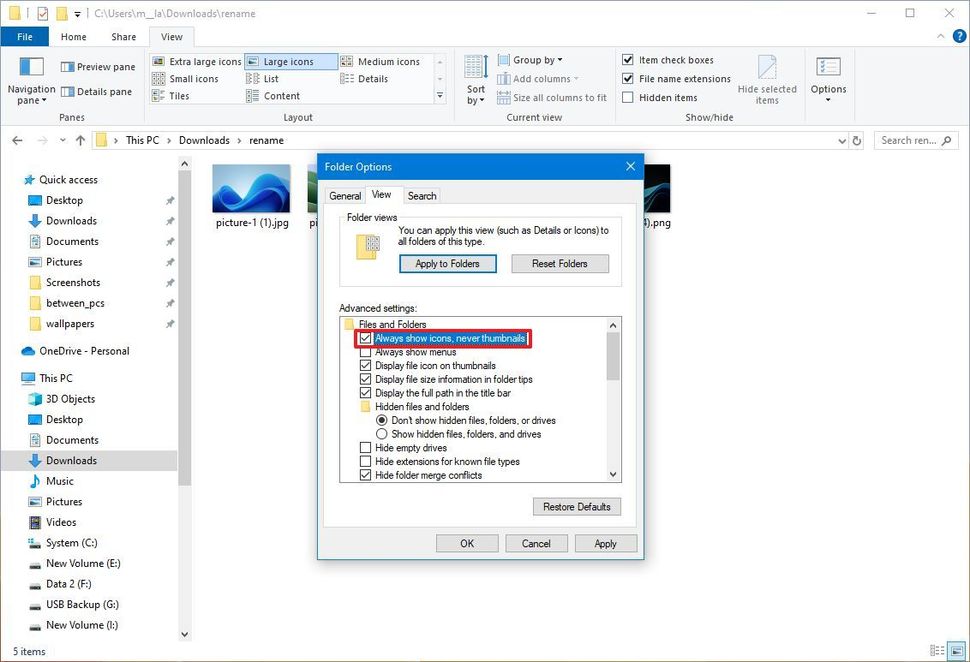 Turn thumbnails off on File Explorer for Windows 10 | Windows Central