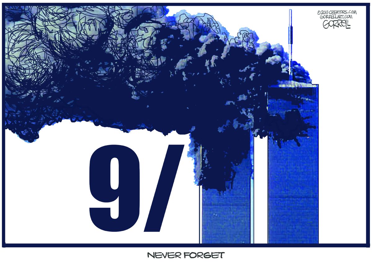 Editorial cartoon U.S. 9-11 remembrance never forget Twin Towers | The Week