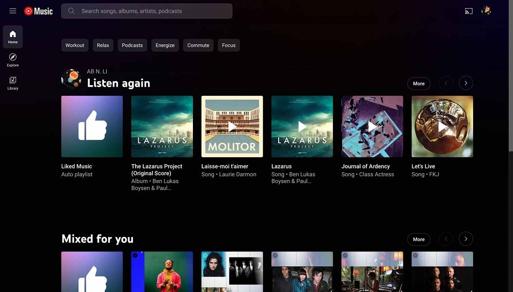 YouTube Music recebe uma grande reformulação na web com navegação ...