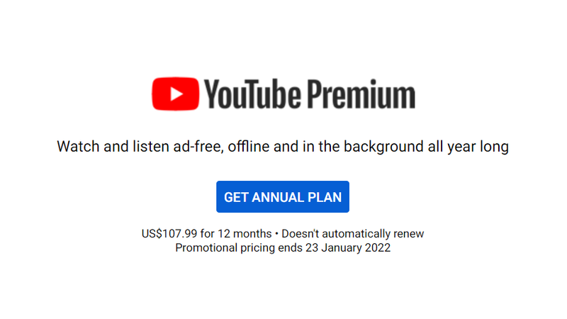 YouTube Premium gets a nice discount with new annual subscription plan ...