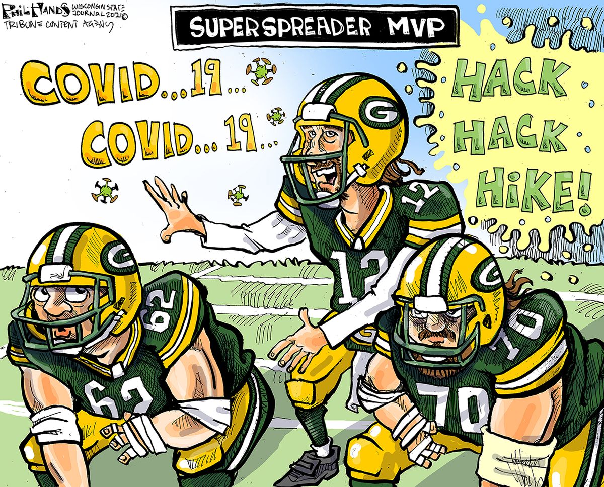 5 sickeningly funny cartoons about Aaron Rodgers' COVID dissembling ...