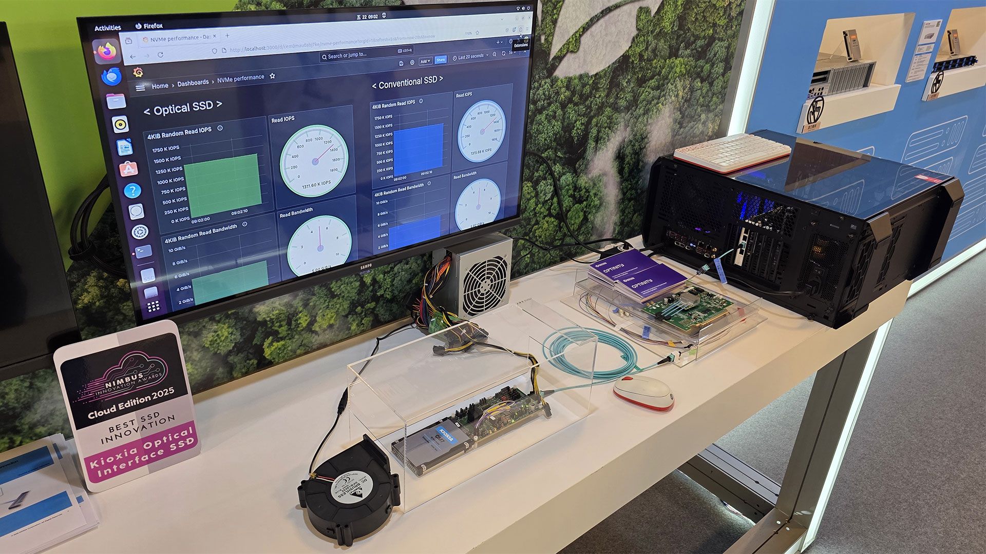 Kioxia demos optical SSD, boasts of high performance and 30m+ cabling ...