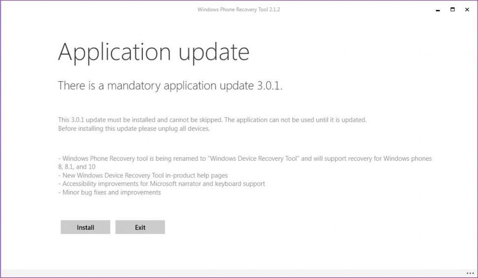 Windows Phone Recovery Tool is now called Windows Device Recovery Tool ...