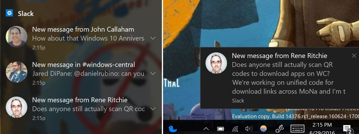 Slack for PC adds notification improvements for Windows 10 | Windows ...