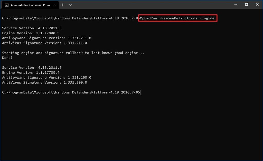 How to use Microsoft Defender Antivirus with Command Prompt on Windows ...