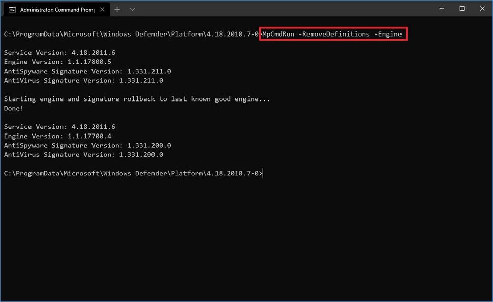 How to use Microsoft Defender Antivirus with Command Prompt on Windows ...