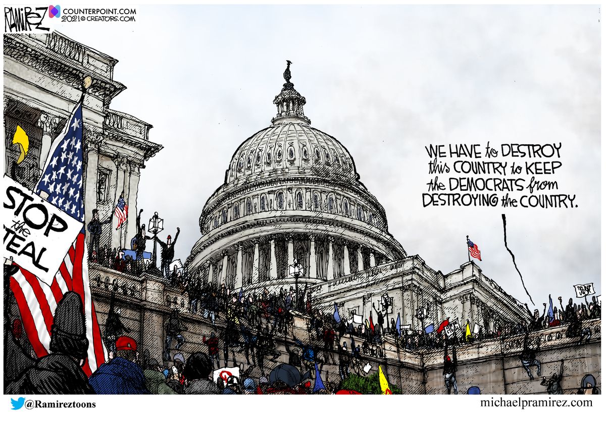 Political Cartoon U.S. Trump Capitol riot | The Week