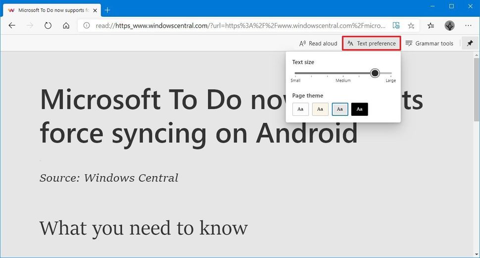 How to use immersive reader on the new Microsoft Edge browser | Windows ...