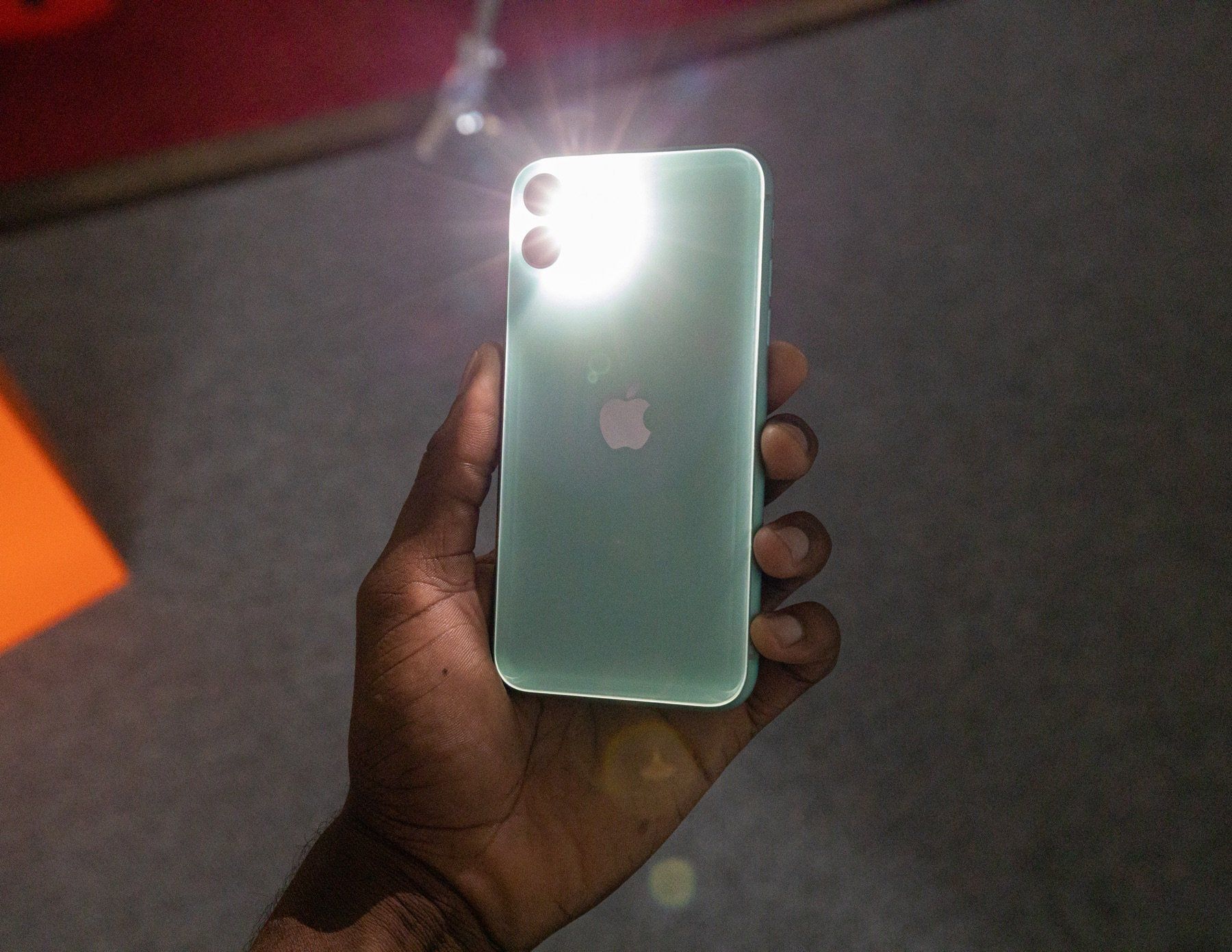 iPhone 11 appears to glow when the flashlight is turned on | iMore