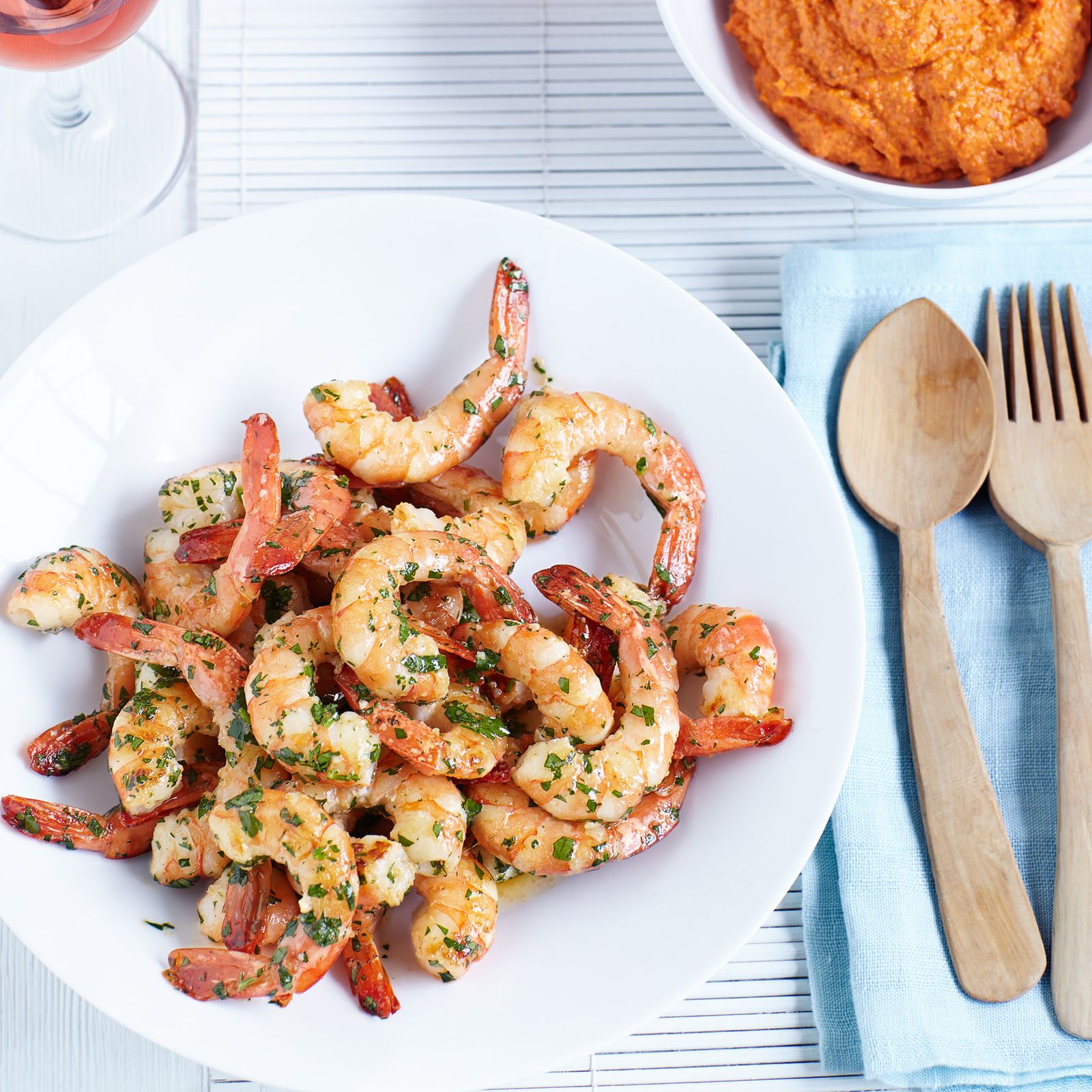 Garlic Prawns With Romesco Sauce | Lunch Recipes | Woman & Home
