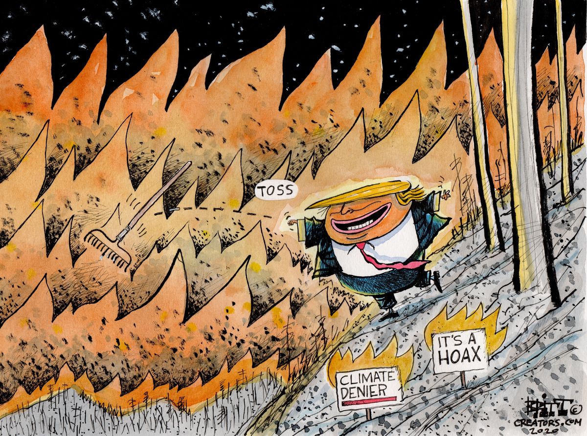 Political Cartoon U.S. Trump wildfires | The Week