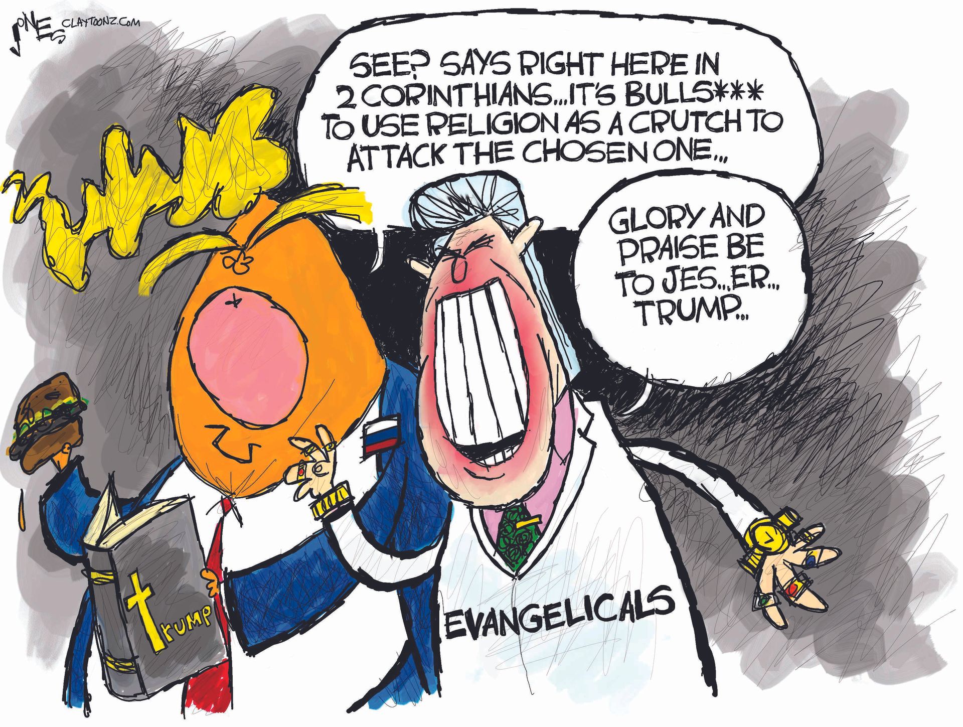 Political Cartoon U.S. Trump evangelicals Religion | The Week