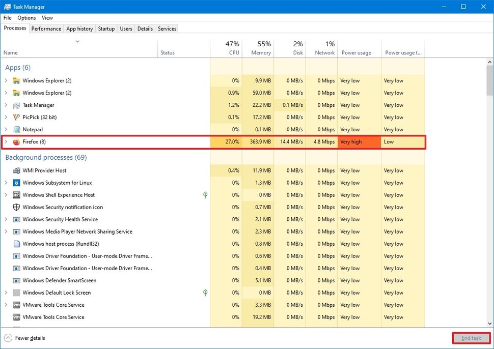 How To Determine Apps Memory Usage On Windows 10 Windows Central