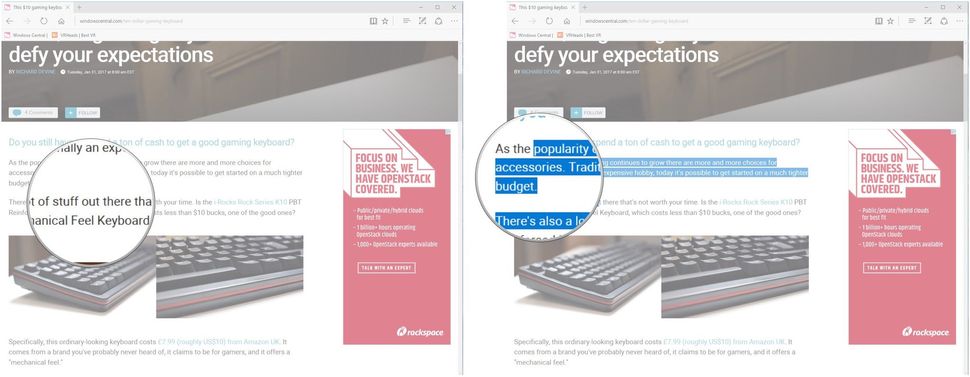 How to use Caret Browsing in Edge for Windows 10 | Windows Central