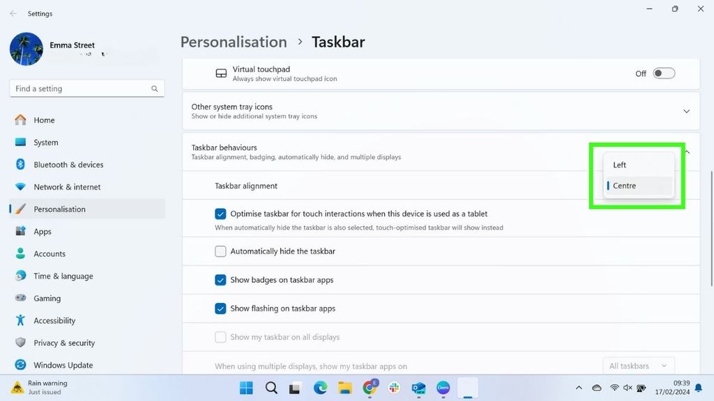 How to move your taskbar in Windows 11 | TechRadar