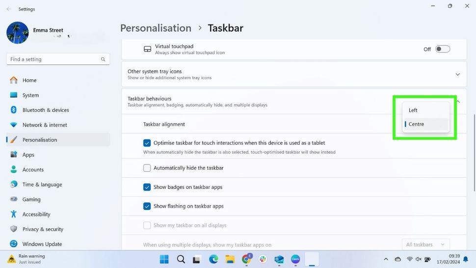 How to move your taskbar in Windows 11 | TechRadar