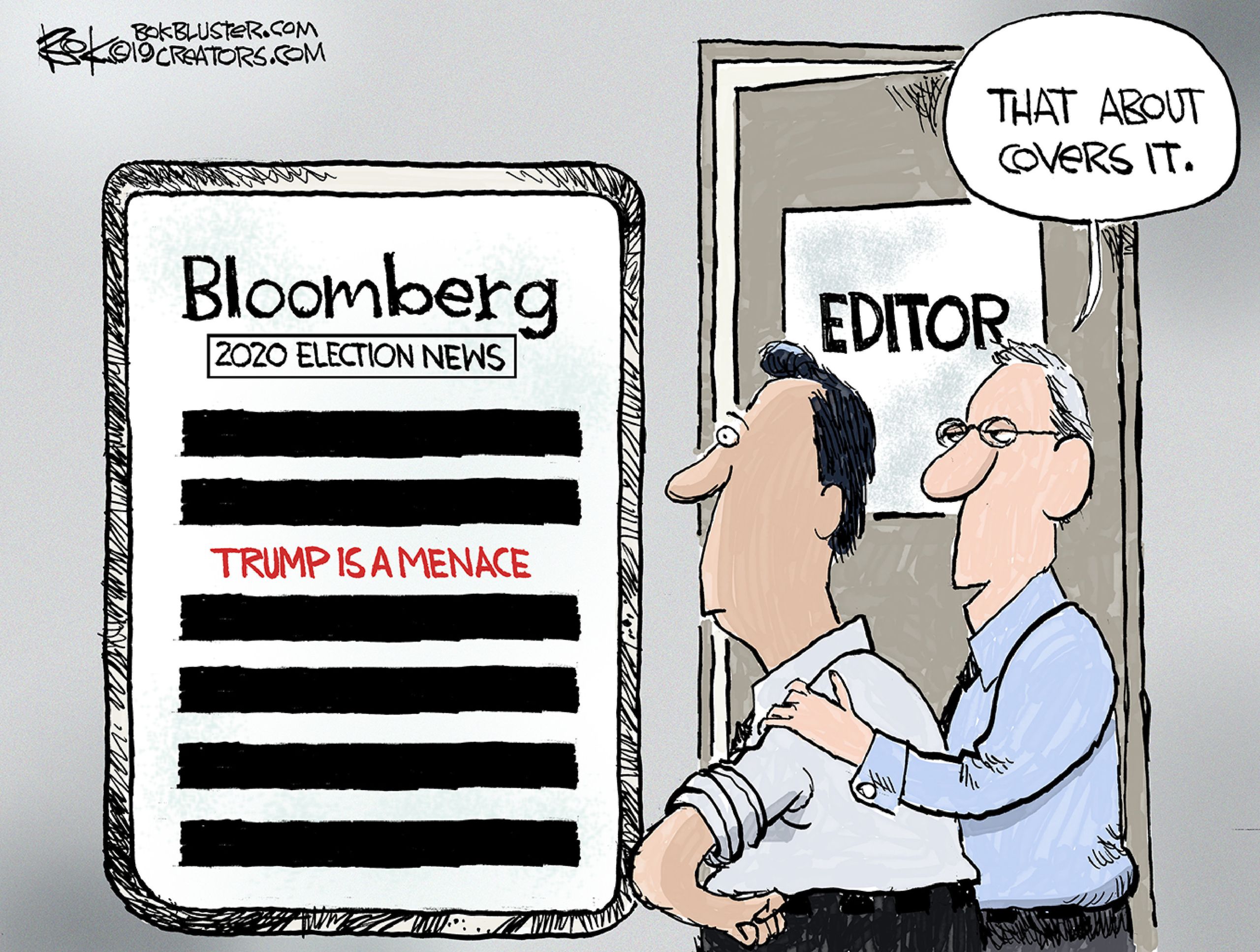 Political Cartoon U.S. Trump Menace Bloomberg News | The Week