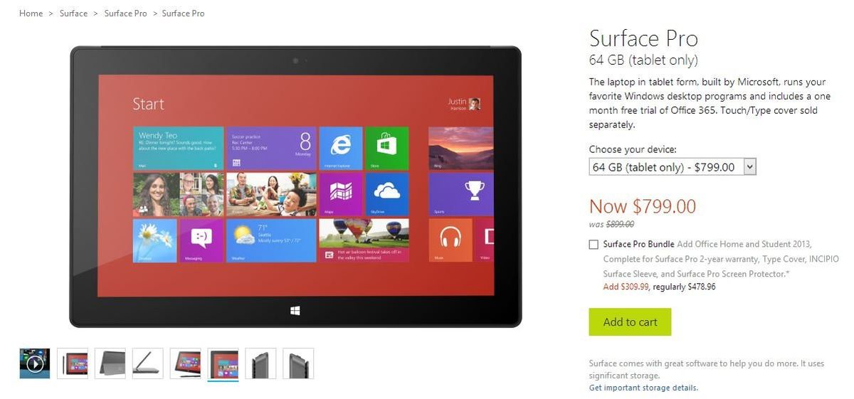 Microsoft cuts Surface Pro price by $100 for the month of August (US ...