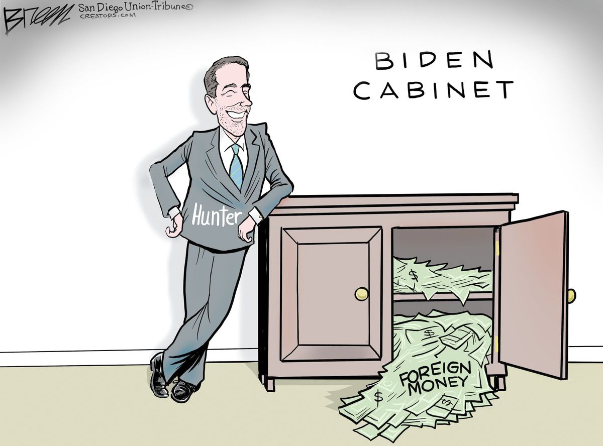 Political Cartoon U.S. Hunter Biden foreign money | The Week
