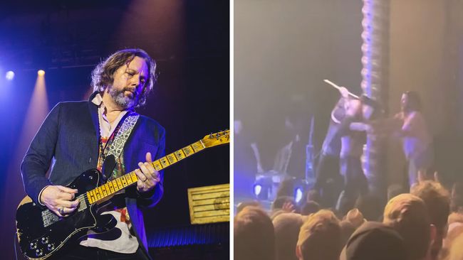 Watch Black Crowes guitarist Rich Robinson repel an unwelcome stage ...