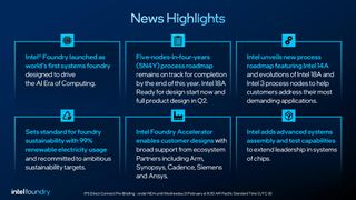 Intel announces new roadmap at IFS Direct Connect 2024: New 14A node ...